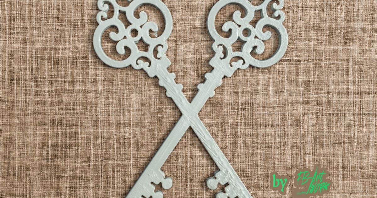 Ornament Crossed Keys by FB-Artwork | Download free STL model ...