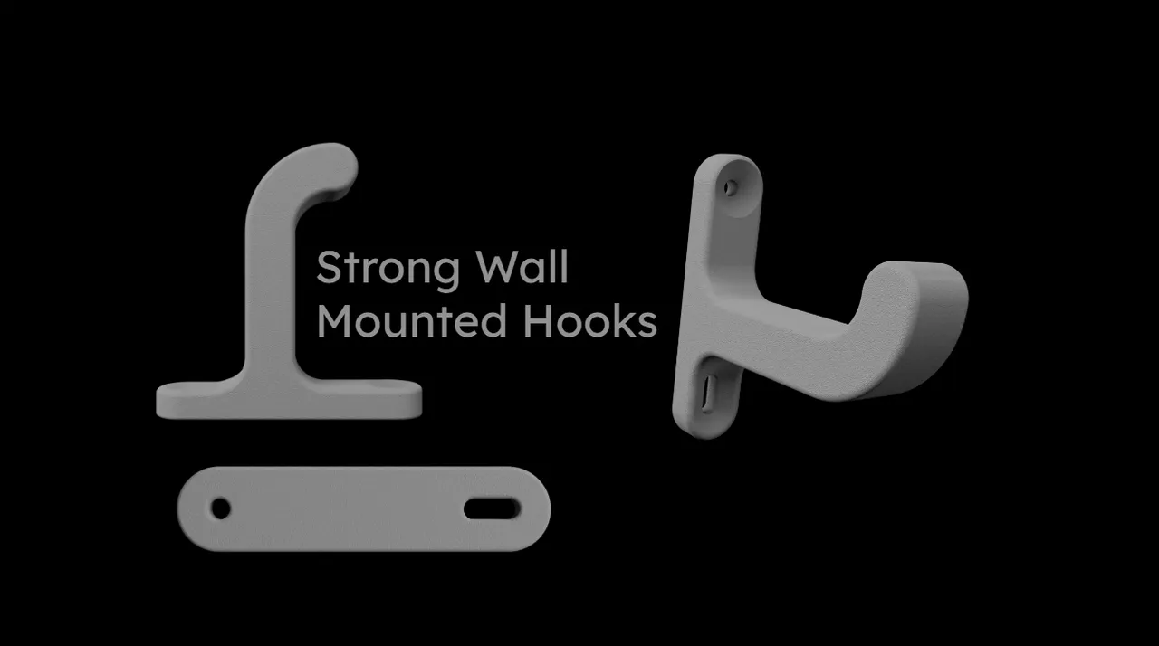 Strong wall mounted hooks by Rasmus Additive | Download free STL model ...