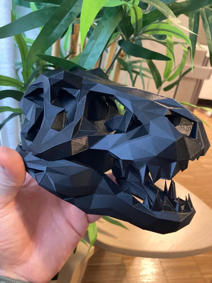 Hitch Cover Low poly T-Rex Skull by M K | Download free STL model ...