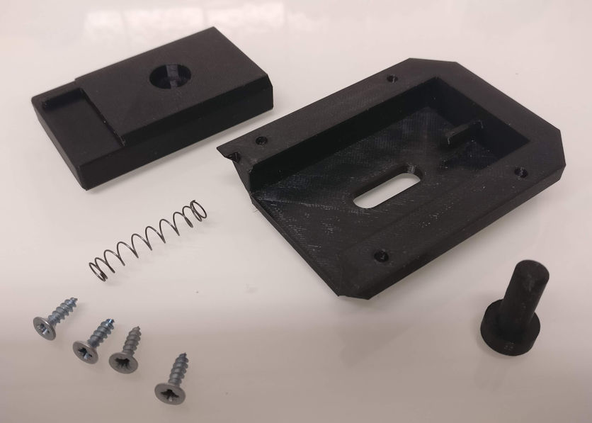 Black PSU lock for Prusa Printer Enclosure V2 by Matt | Download free ...
