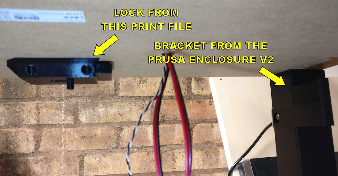 Black PSU lock for Prusa Printer Enclosure V2 by Matt | Download free ...
