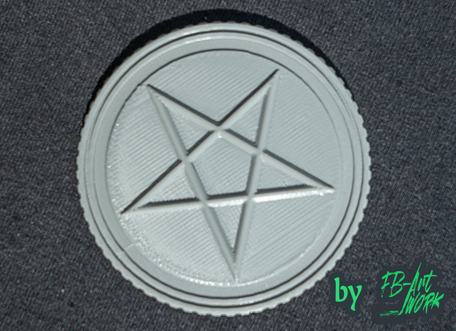 Pentagram Coin / Badge by FB-Artwork | Download free STL model ...