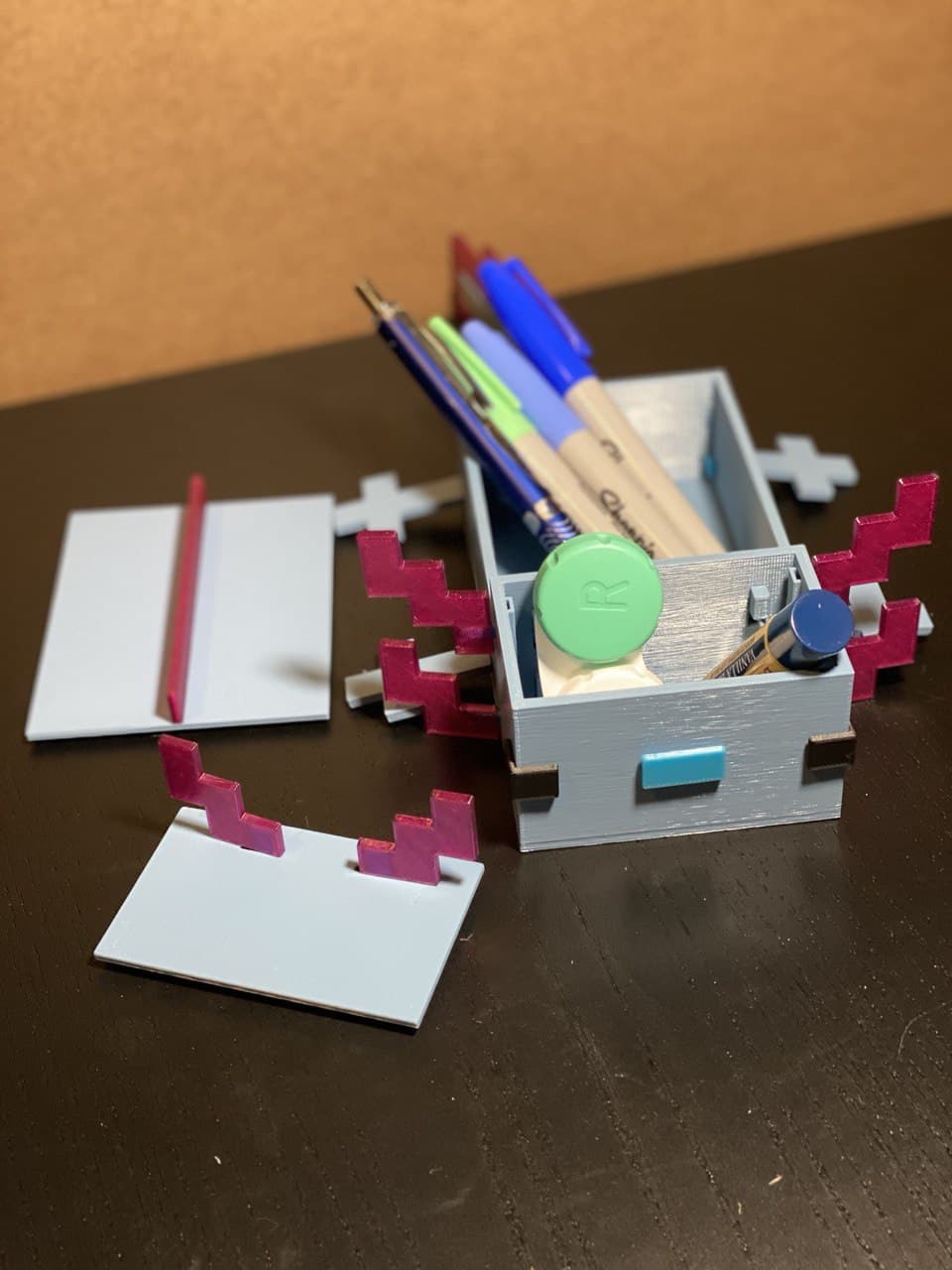 Minecraft Axolotl Desk Organizer by Jakey | Download free STL model ...