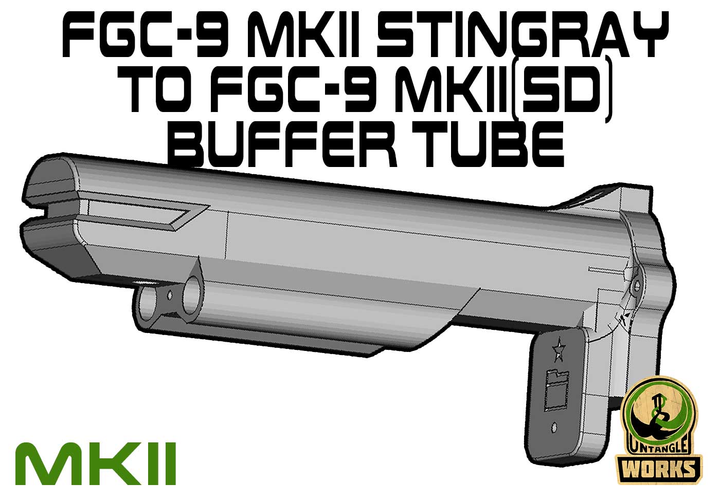 FGC-9 MKII stingray to FGC-9 MKII(SD) modded buffer tube by ...