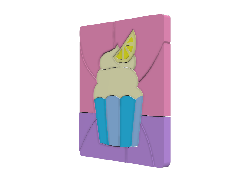 Print-by-color Cupcake by Leon Evans | Download free STL model | Printables.com