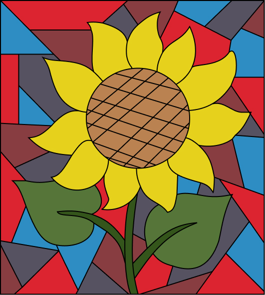 Print-by-color Sunflower by Leon Evans | Download free STL model | Printables.com
