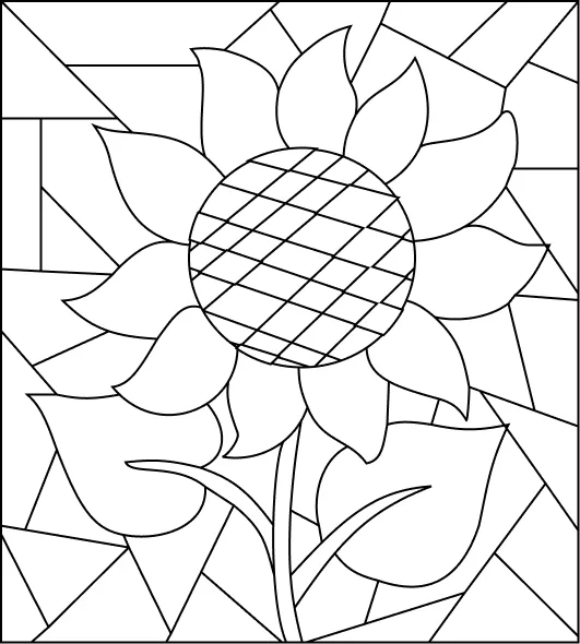 Sunflower Mosaic Patterns Free Printables