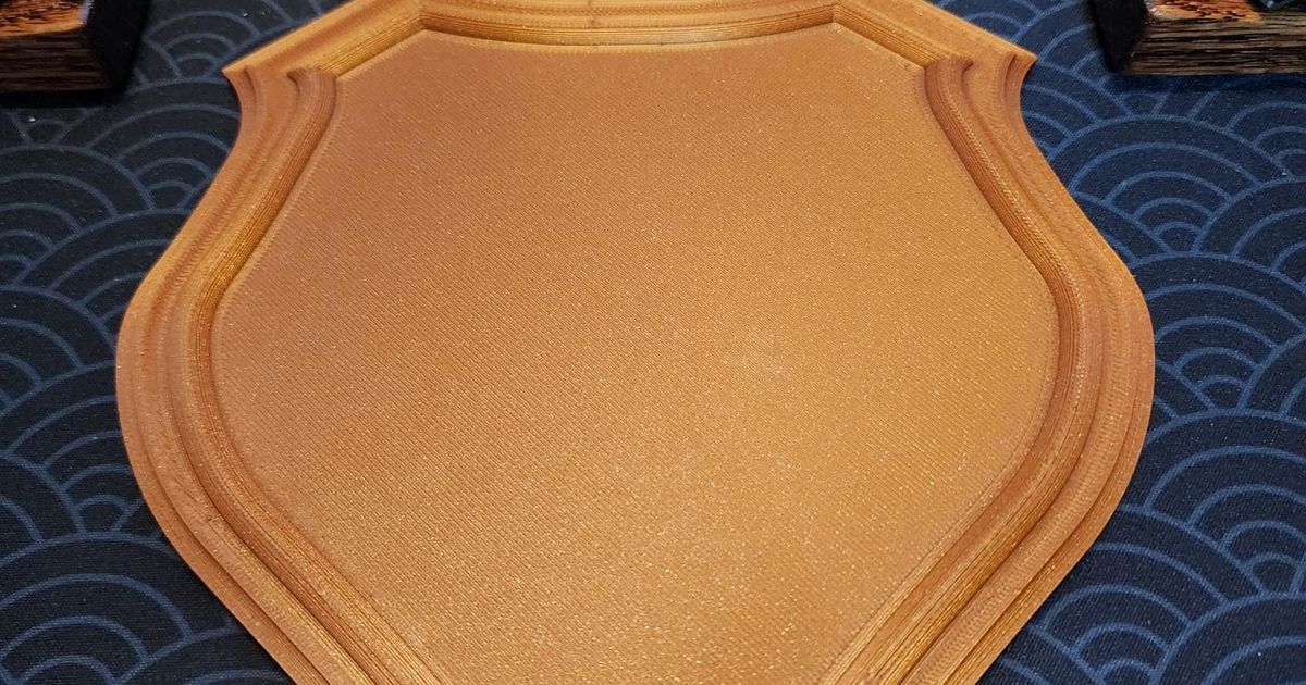 Trophy shield mount by randomlamer | Download free STL model ...