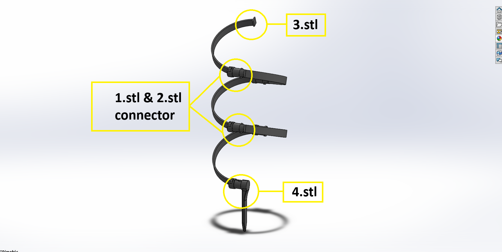 RFDM Adjustable Plant Climber by rafidme89 | Download free STL model ...