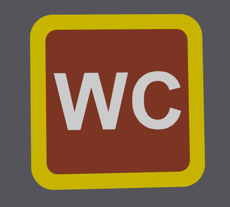 WC Sign by Jermaine T. Mehrlich | Download free STL model | Printables.com