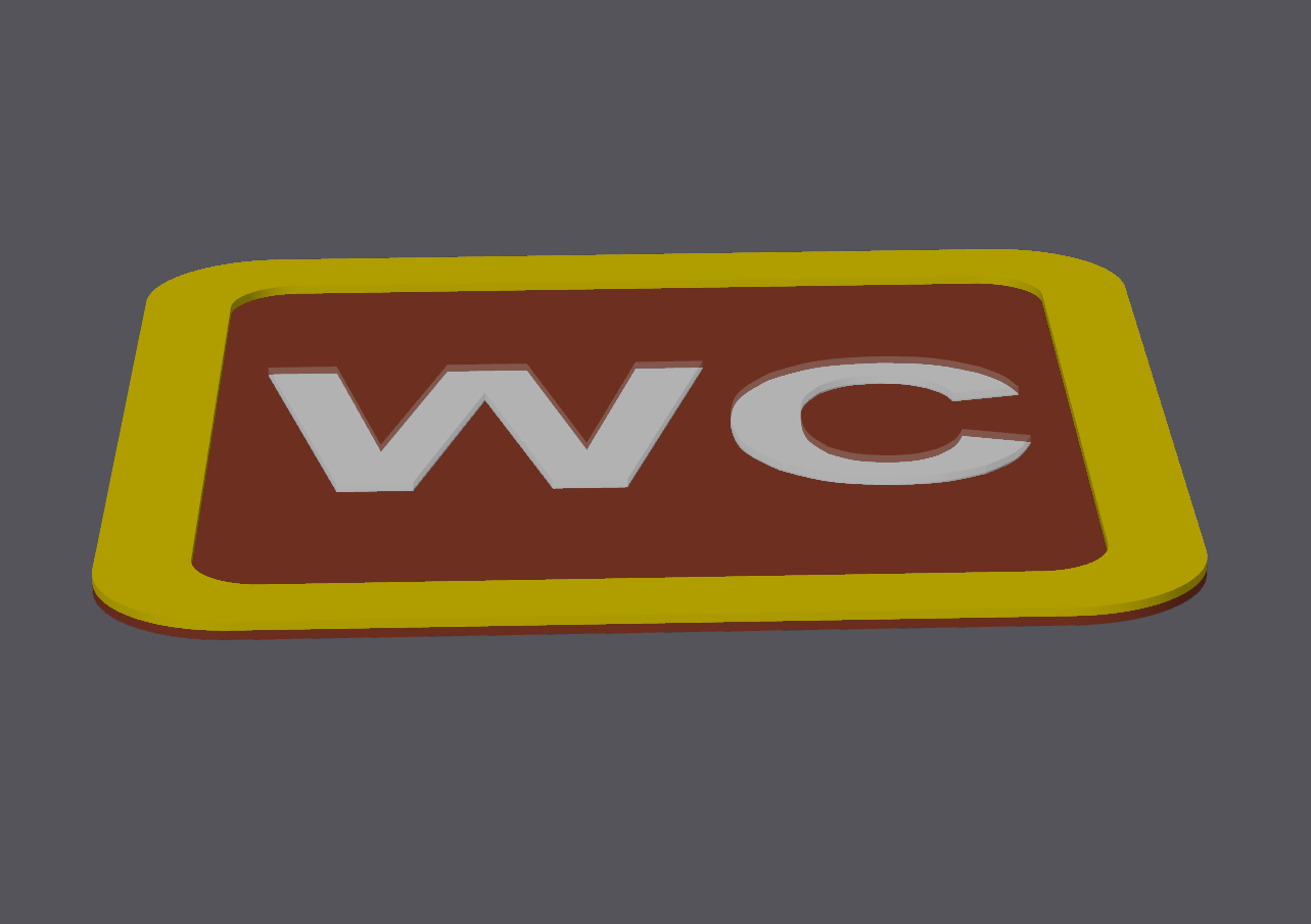 WC Sign by Jermaine T. Mehrlich | Download free STL model | Printables.com