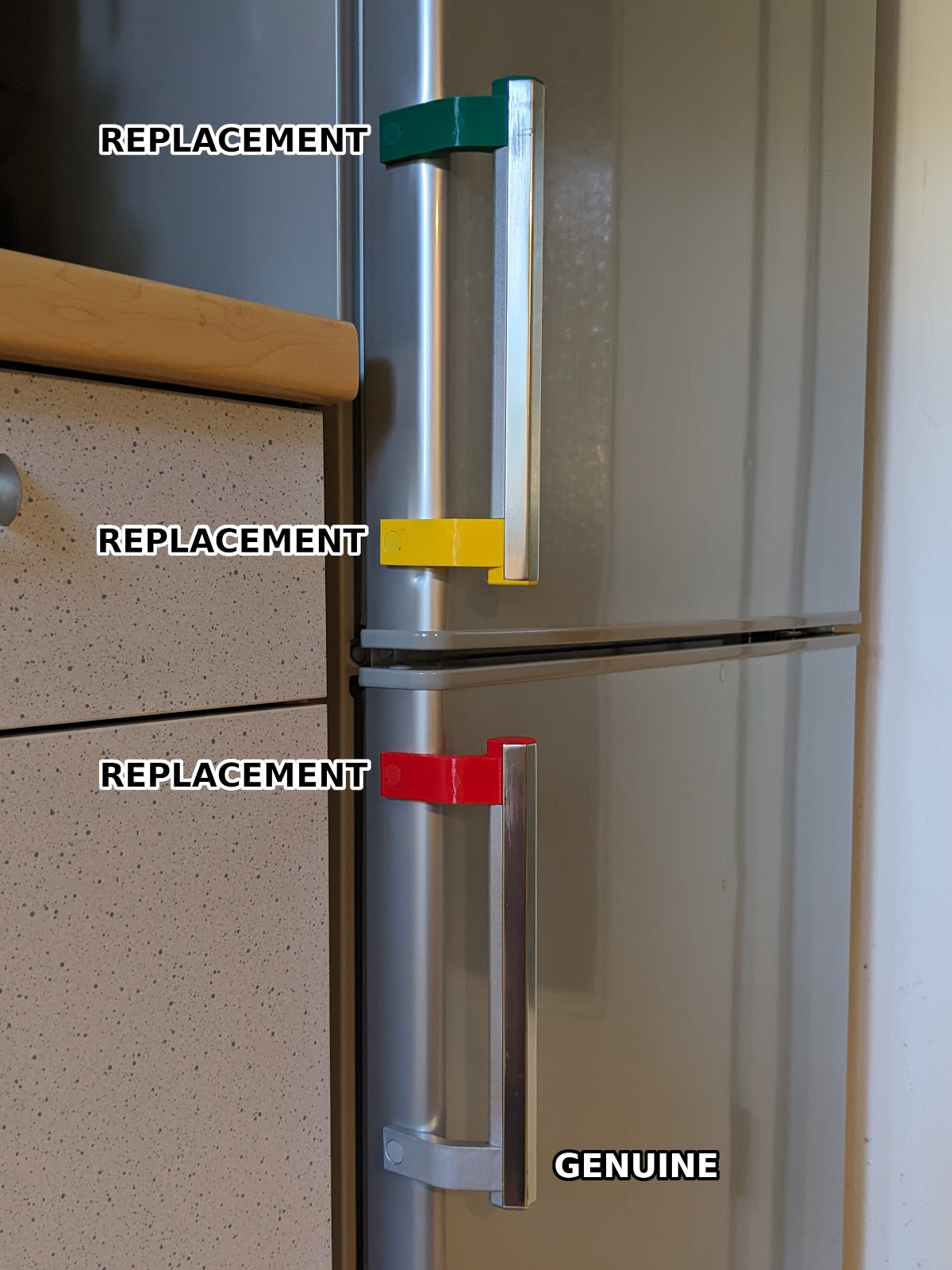 Fridge-Freezer Handle Holder by frnktrgr | Download free STL model ...