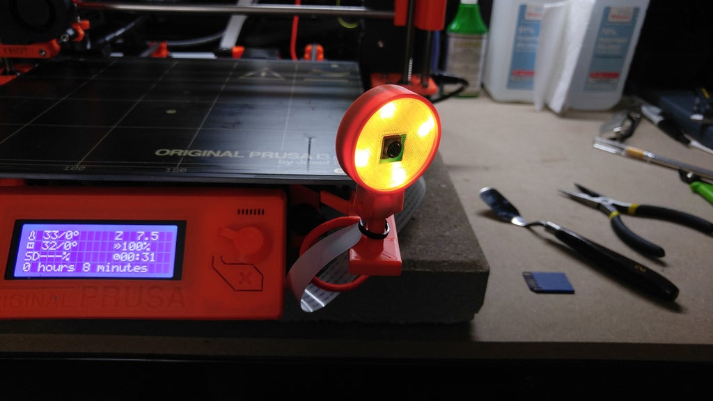 Raspberry Pi Camera Case w/ NeoPixel Ring (12 LED) by nixternal ...