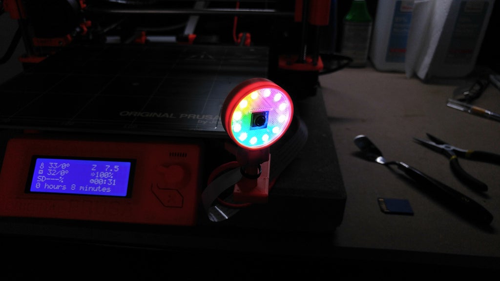Raspberry Pi Camera Case w/ NeoPixel Ring (12 LED) by nixternal ...