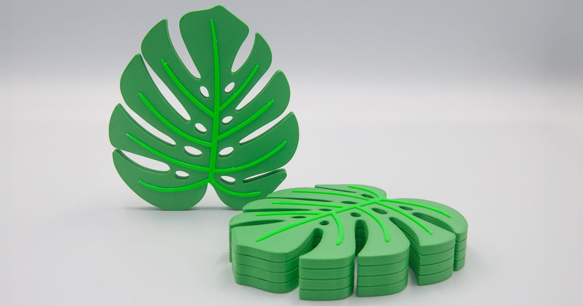 Monstera Coaster by Bamingo Design | Printables Store