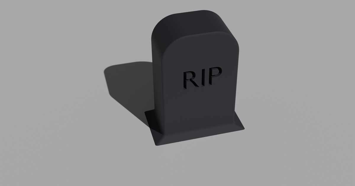Simple gravestone by Lowich | Download free STL model | Printables.com
