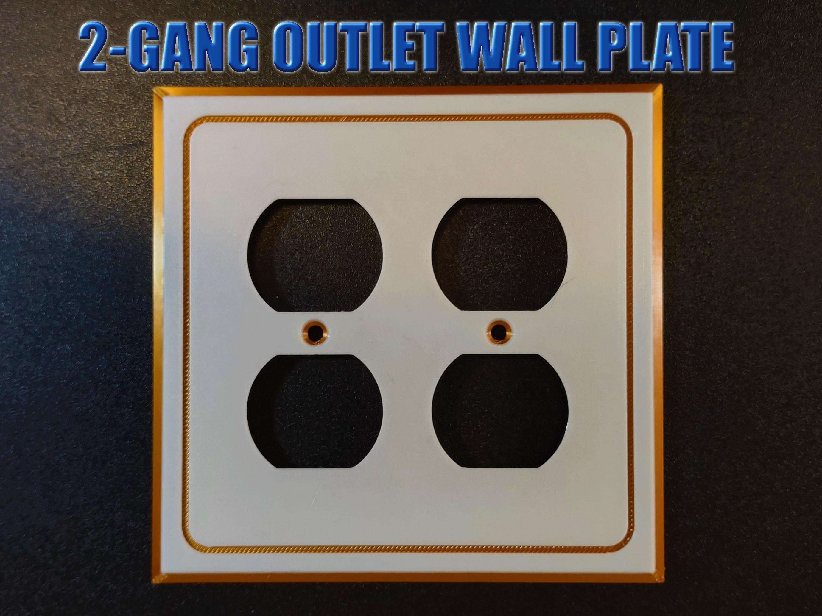 Wallplate, 2-Gang Outlets by JPM Designs | Download free STL model ...