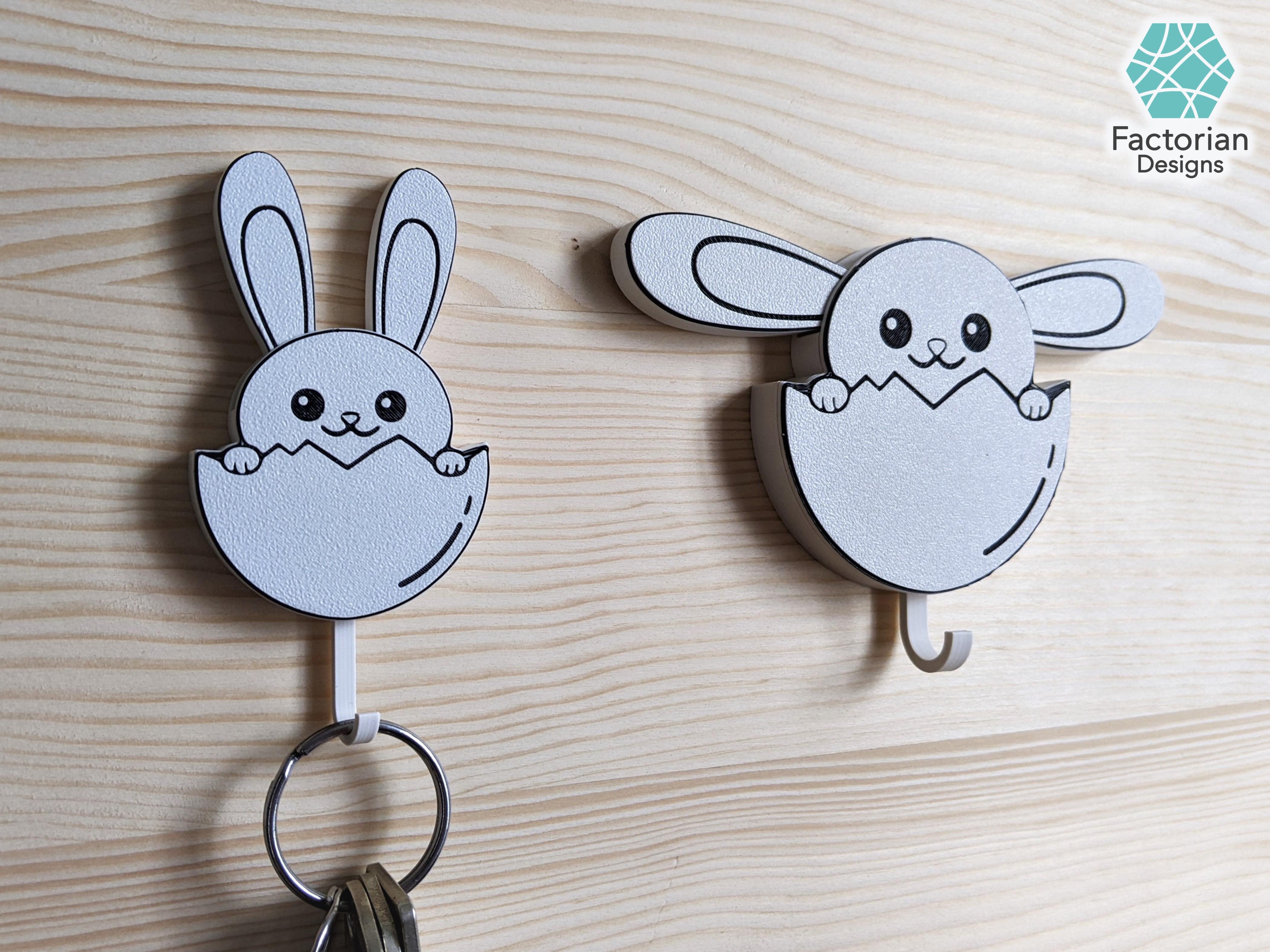WALL KEY HOLDER BUNNY - funny and cute bunny key hanger and organizer ...