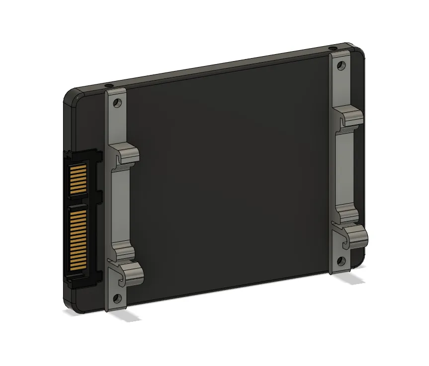 Horizontal SSD DIN Rail Bracket by Drew Jackson | Download free STL ...