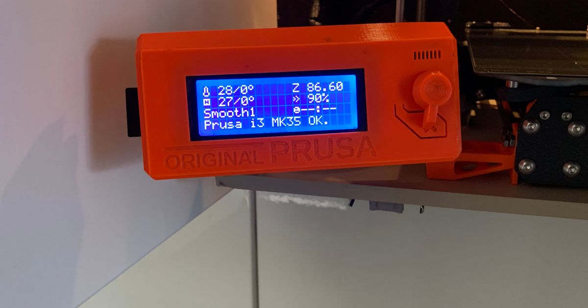 Bottom mounted Prusa mk3+ Lcd screen by Sleepyhead | Download free STL ...