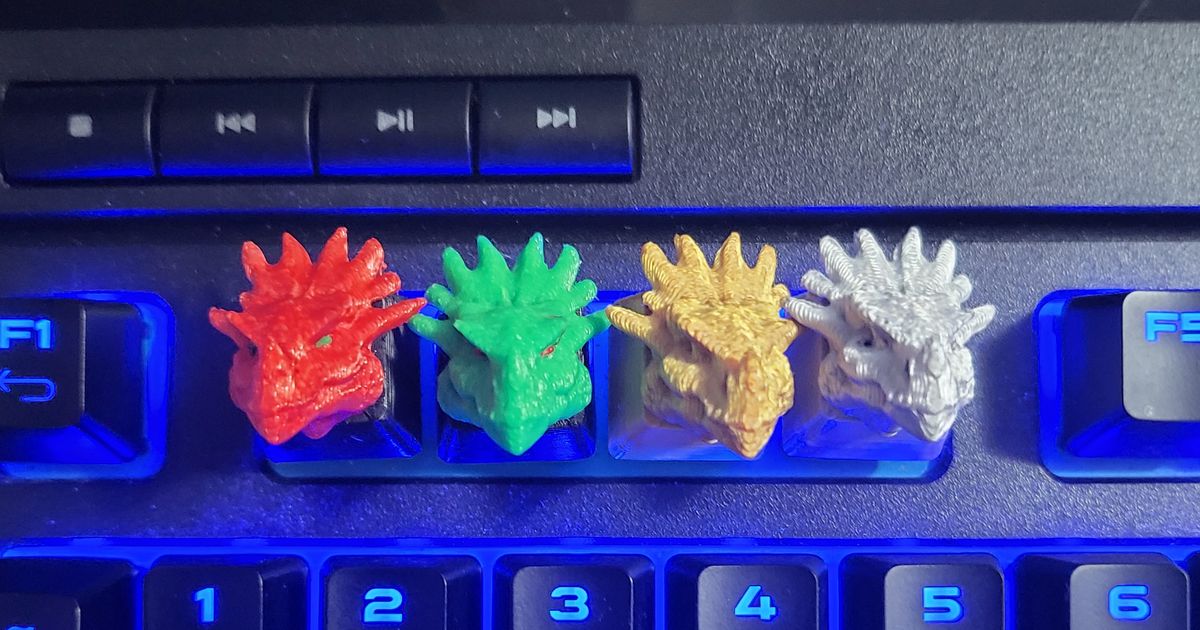 Fantasy Dragon Keycap For Cherry MX Switches by Bayfaire | Download ...