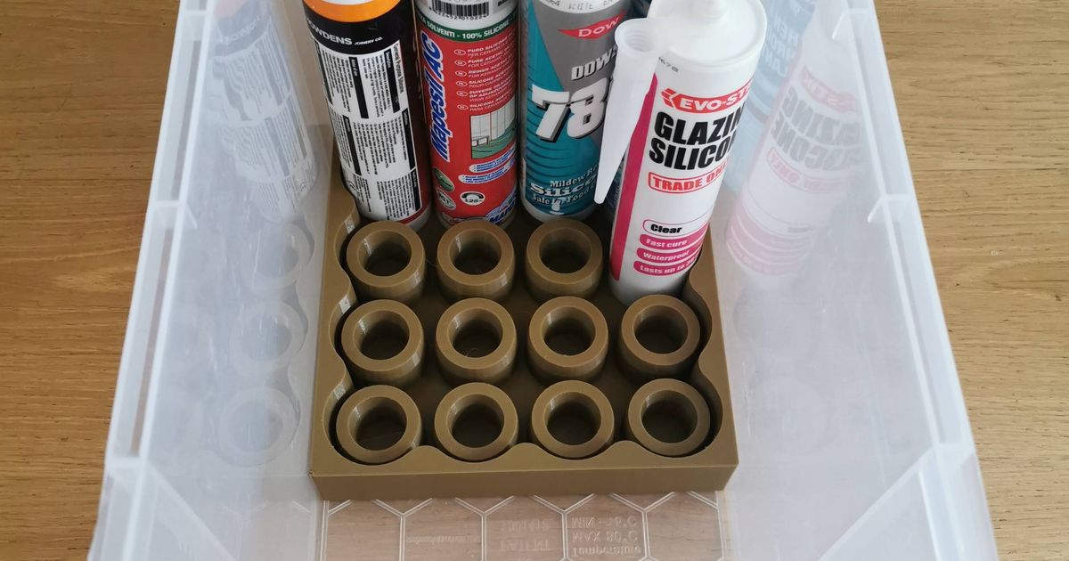 Sealant tube storage rack by vas__design | Download free STL model ...