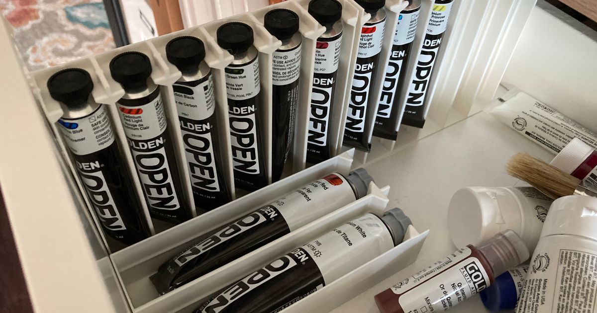 Golden Acrylic Paint Tube Storage Rack at Sandra Moody blog