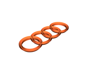 Audi (Front) Emblem Cover or Mold by labemolon | Download free STL ...