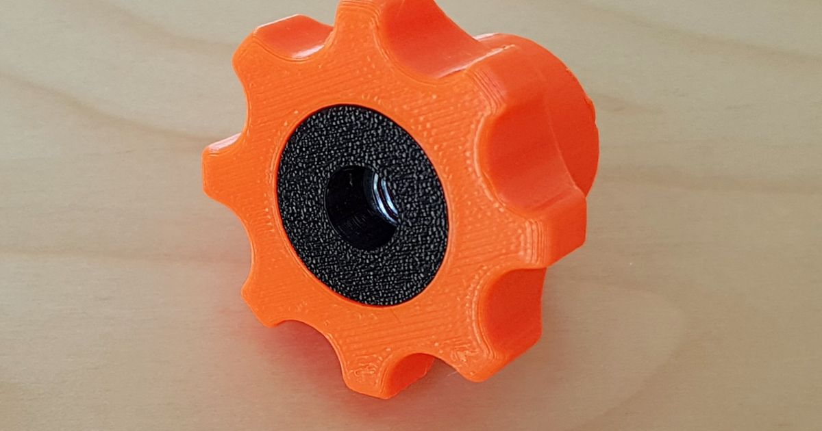 Tough hand knob for M6 and M8 nuts by HD_Creator | Download free STL ...