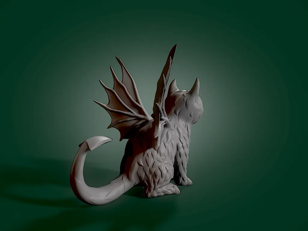 Demonic Kitten by miniShev | Download free STL model | Printables.com