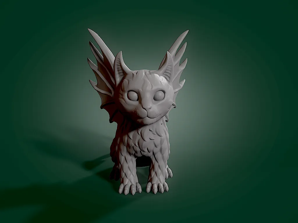Demonic Kitten by miniShev | Download free STL model | Printables.com