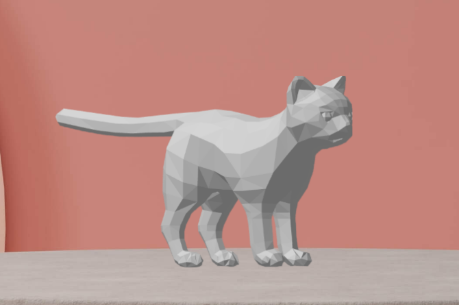 Low poly cat by Martin | Download free STL model | Printables.com