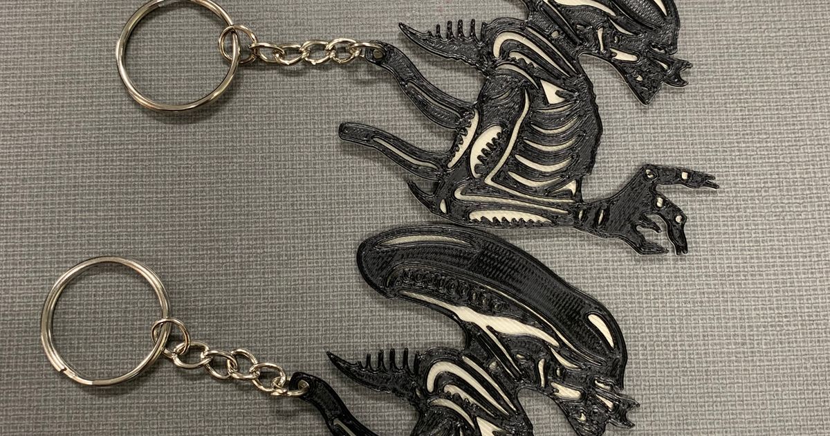 Alien Keychain by Bradley Corl | Download free STL model | Printables.com