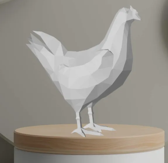 Low poly chicken by Martin | Download free STL model | Printables.com