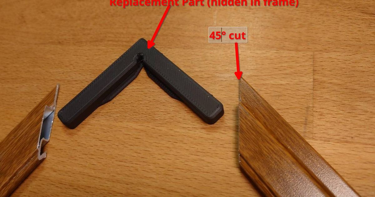 Corner connector for fly screen frame by lual | Download free STL model ...