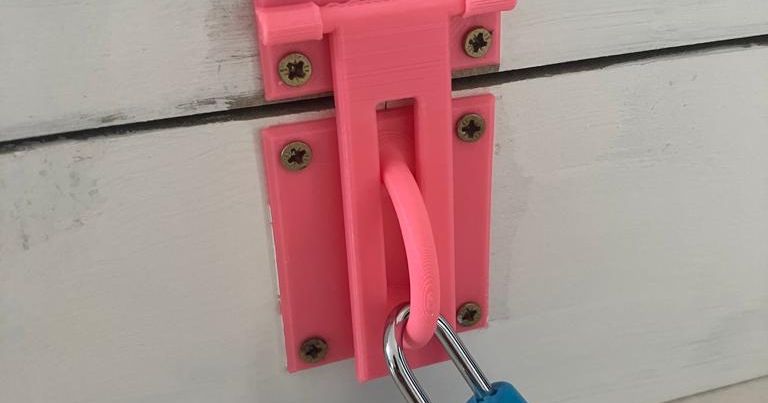 Lockable Latch by rupedoggydog7 | Download free STL model | Printables.com