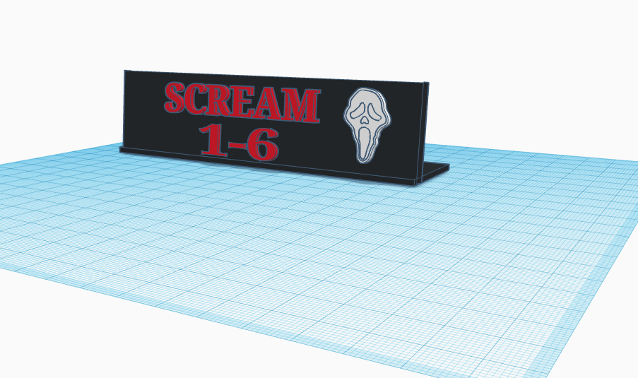 Scream 1-6 Vitrinenschild by Patrik | Download free STL model ...