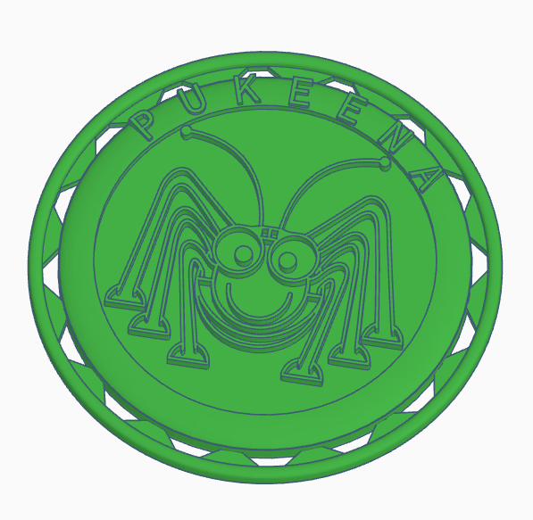 Scout patch badge of Pukeena, the Jungle's grasshopper, ready to be ...