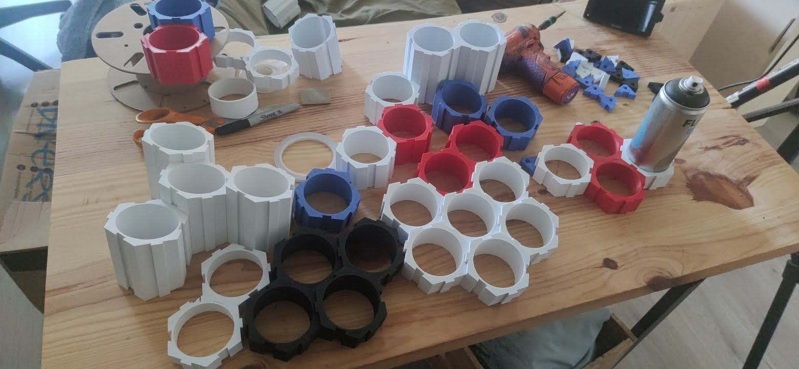 modular storage for paint cans by lagrottedubarbu | Download free STL ...