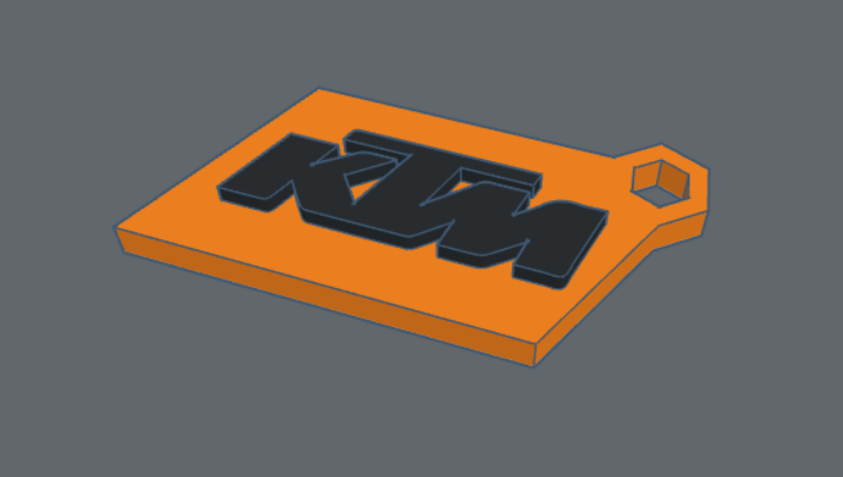 Keychain KTM by Edoardo | Download free STL model | Printables.com
