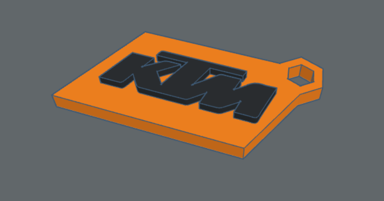 Keychain KTM by Edoardo | Download free STL model | Printables.com
