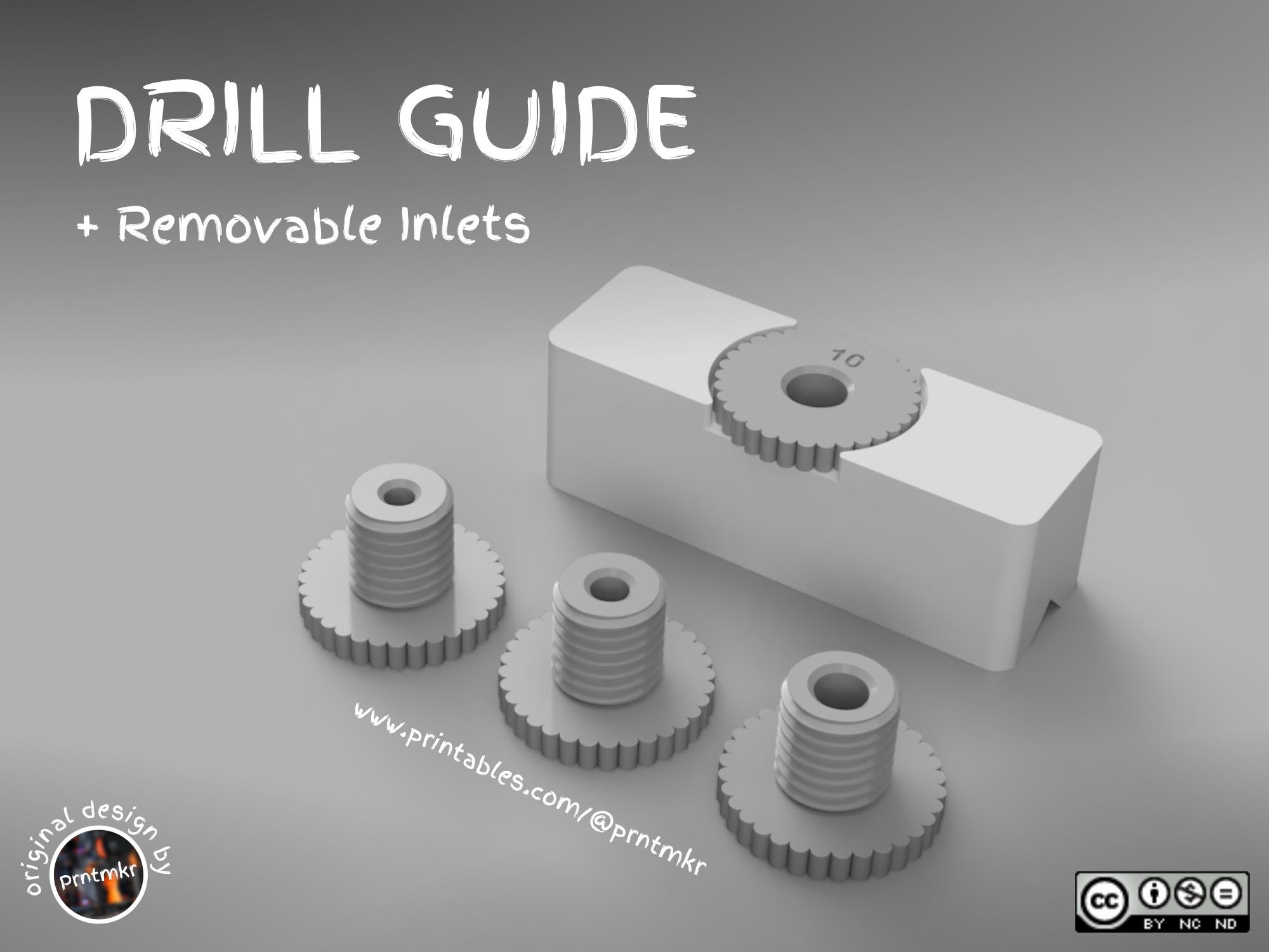 Drill Guide with removable inlets by Prntmkr | Always a good print ...