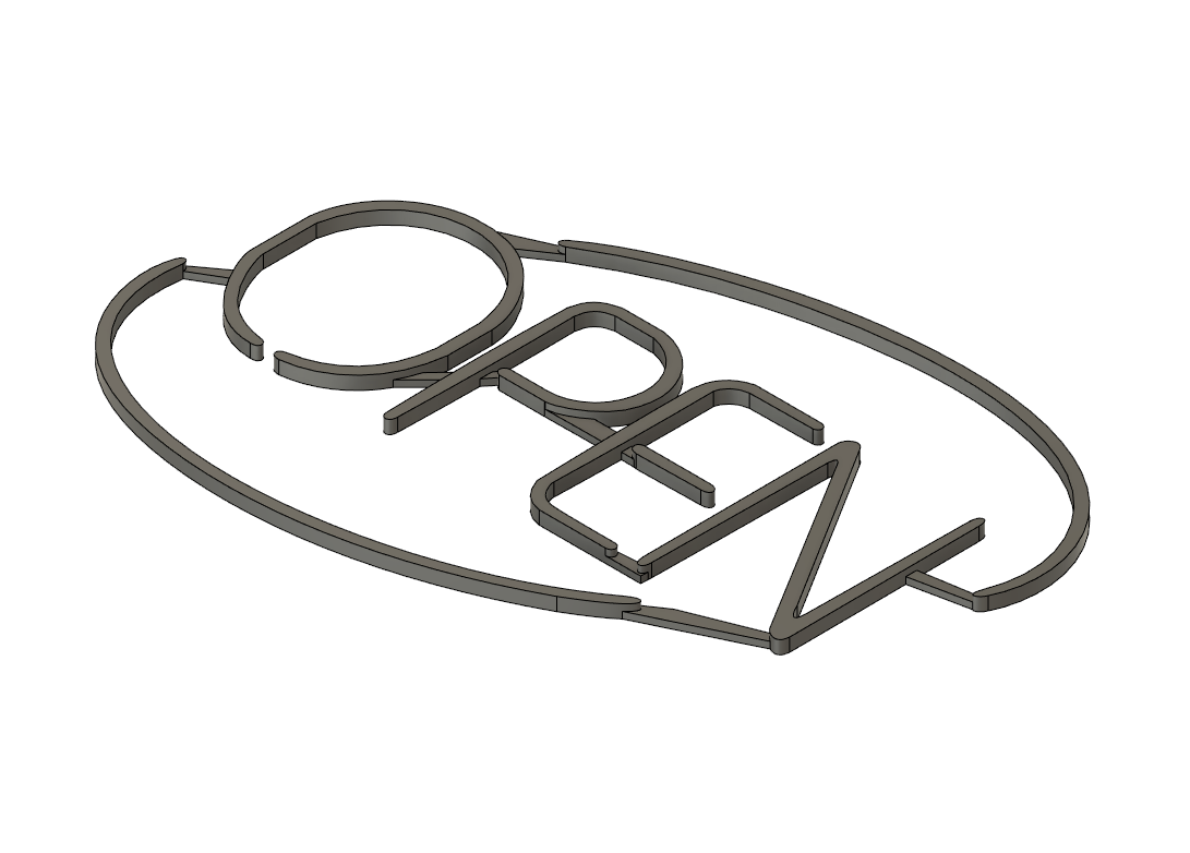 Neon-Style Open Sign by Tyler Nielsen | Download free STL model ...