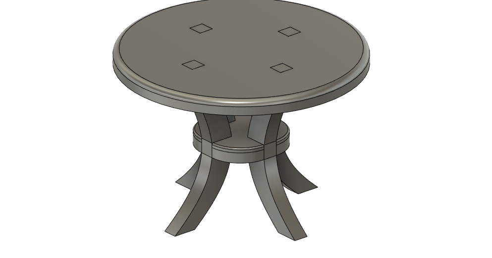 Round End Table by Tyler Nielsen | Download free STL model | Printables.com
