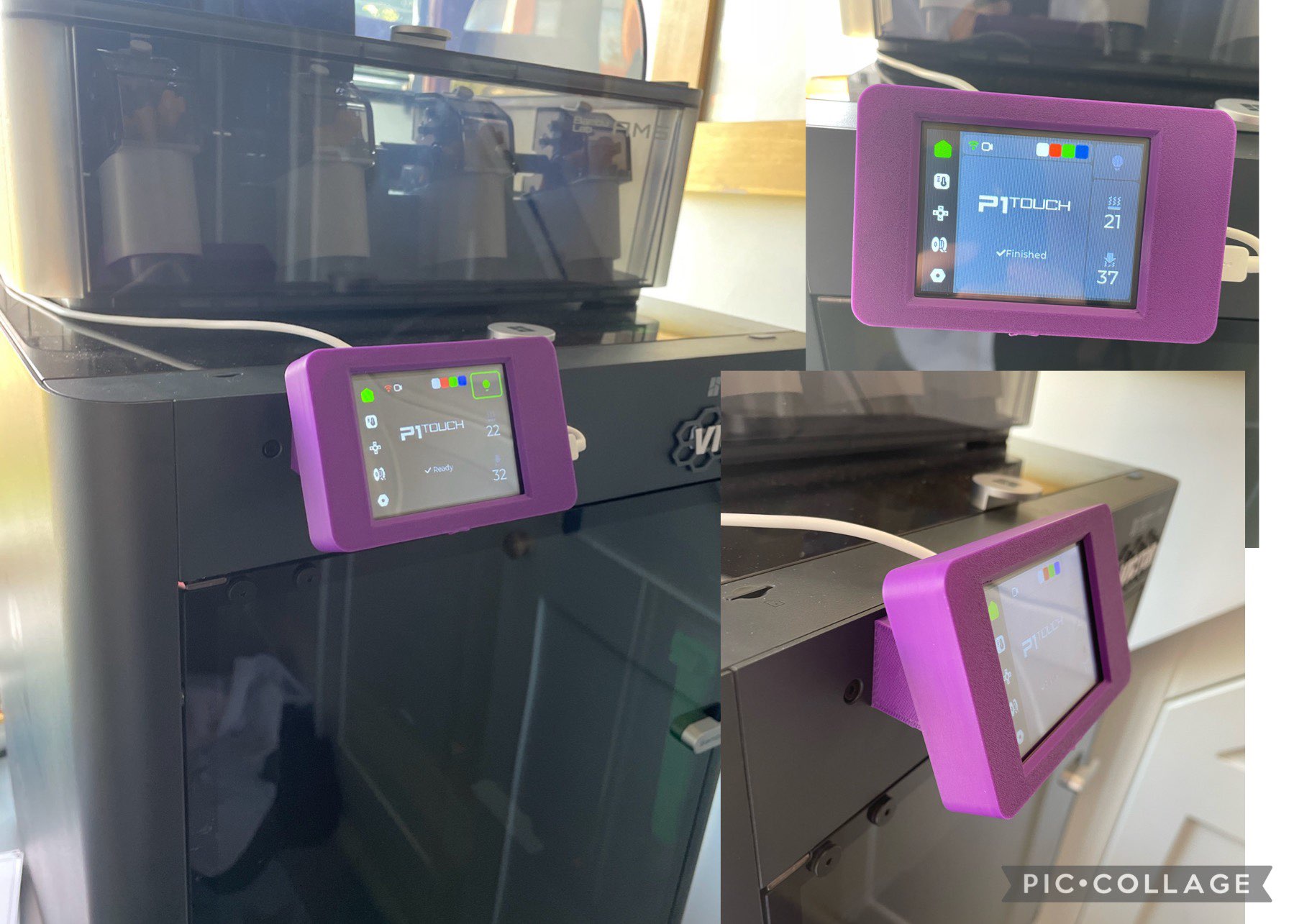 Bambulab P1 Touch replacement screen mount for p1p and p1s (angled) by ...