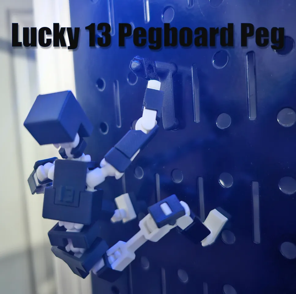 Lucky 13 Pegboard Peg by Gareth Perrault | Download free STL model ...