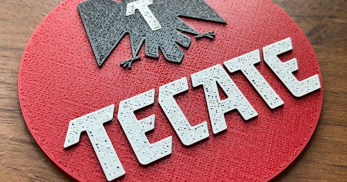 Tecate Beer Coaster - Mexico by Dany Sánchez | Download free STL model ...