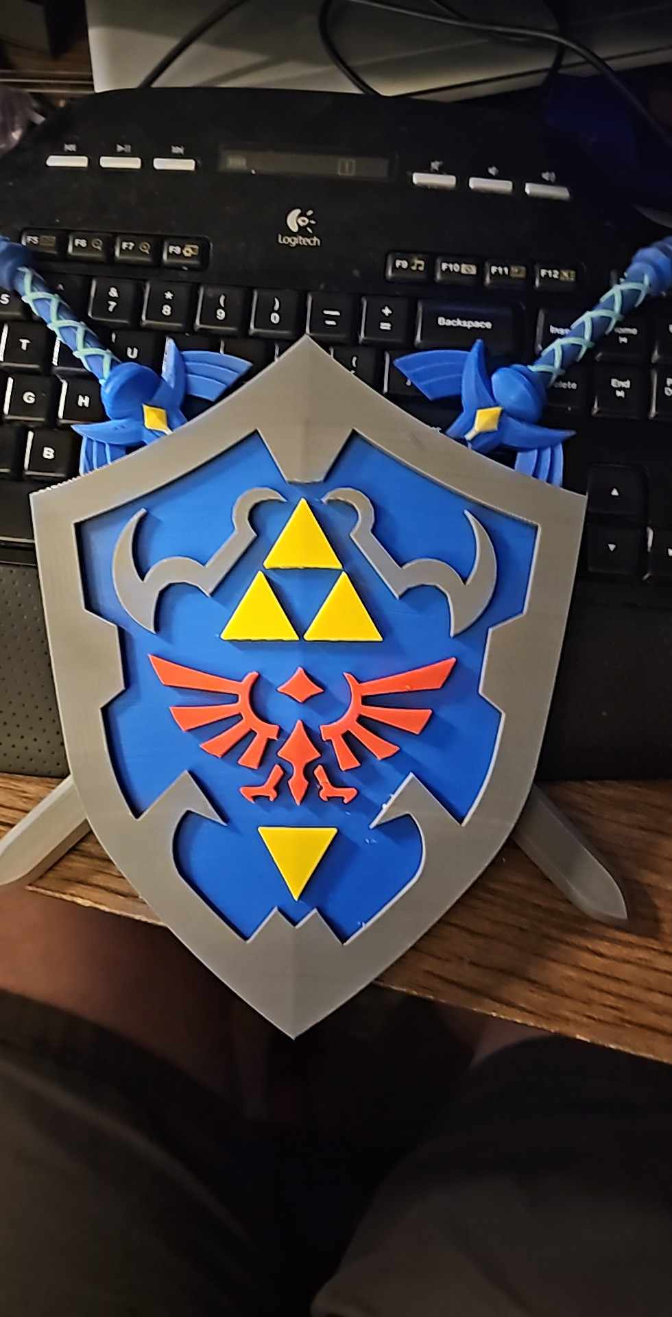 Hylian Shield and Crossed Master Swords by Omaha3DPrints | Download ...