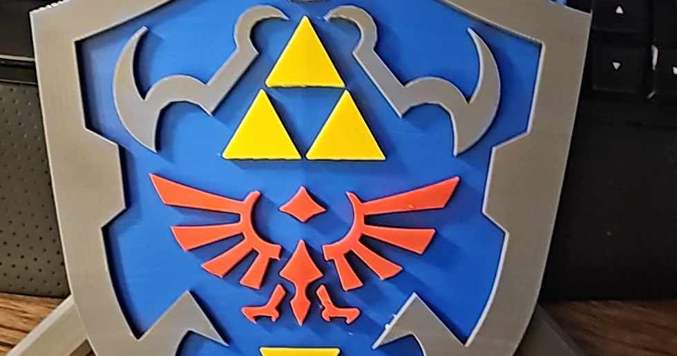 Hylian Shield and Crossed Master Swords by Omaha3DPrints | Download ...