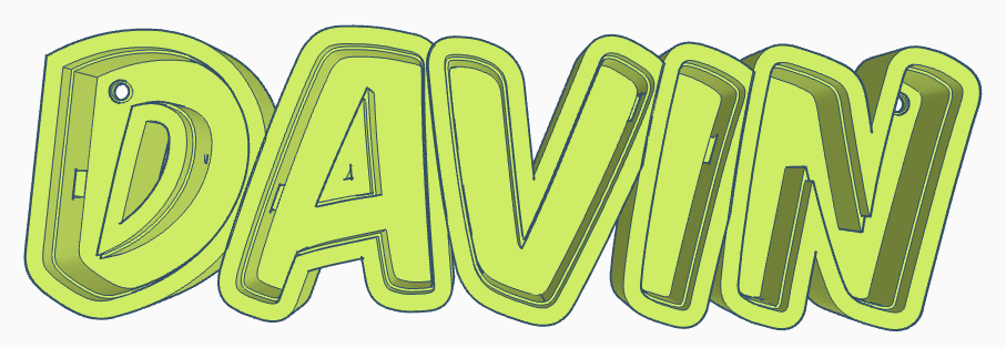 DAVIN LED- Namenslampe (Name lamp) by Tomsen | Download free STL model ...